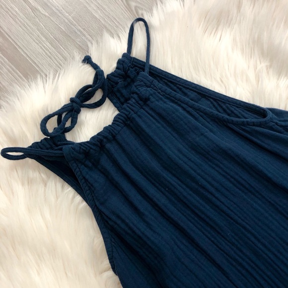 Anthropologie | Dresses | Cloth Stone Gauze Dress Halter Indigo S ...